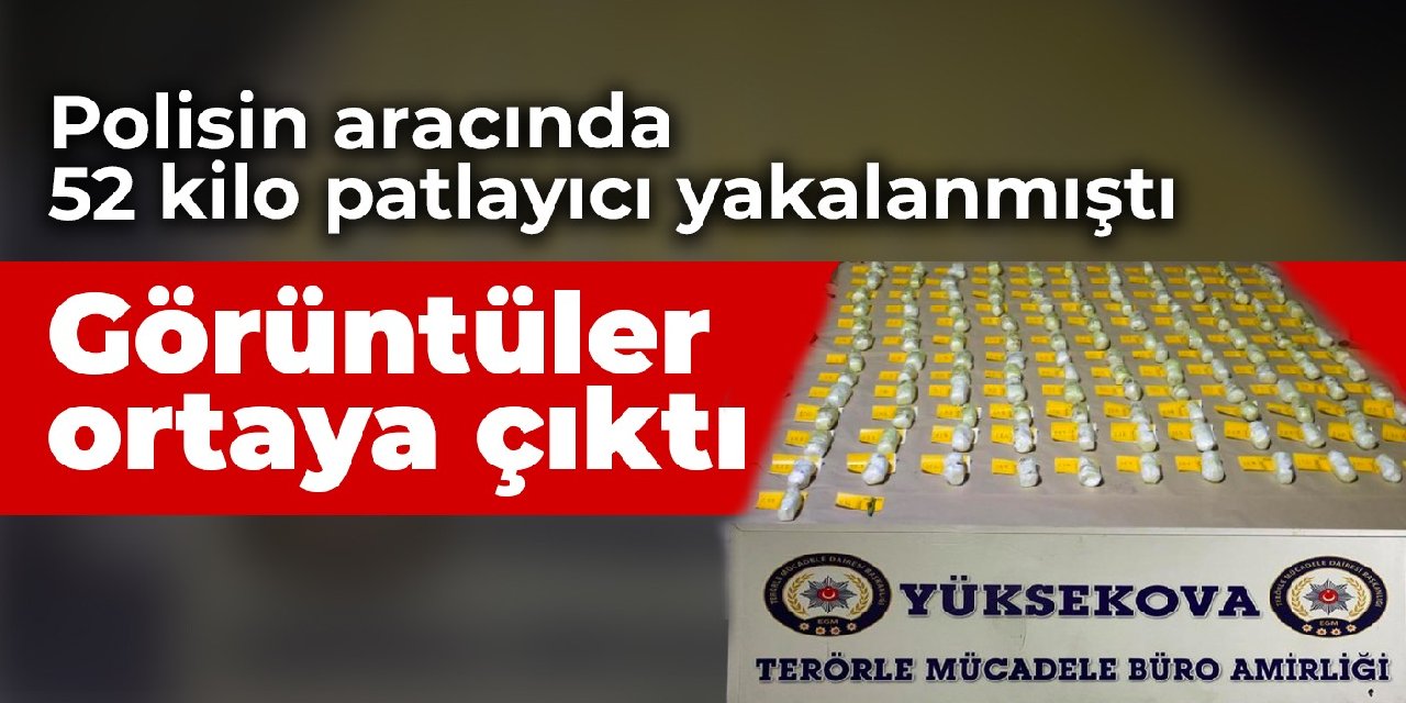 Polisin aracında 52 kilo patlayıcı yakalandı: Ele geçirilme görüntüleri ...