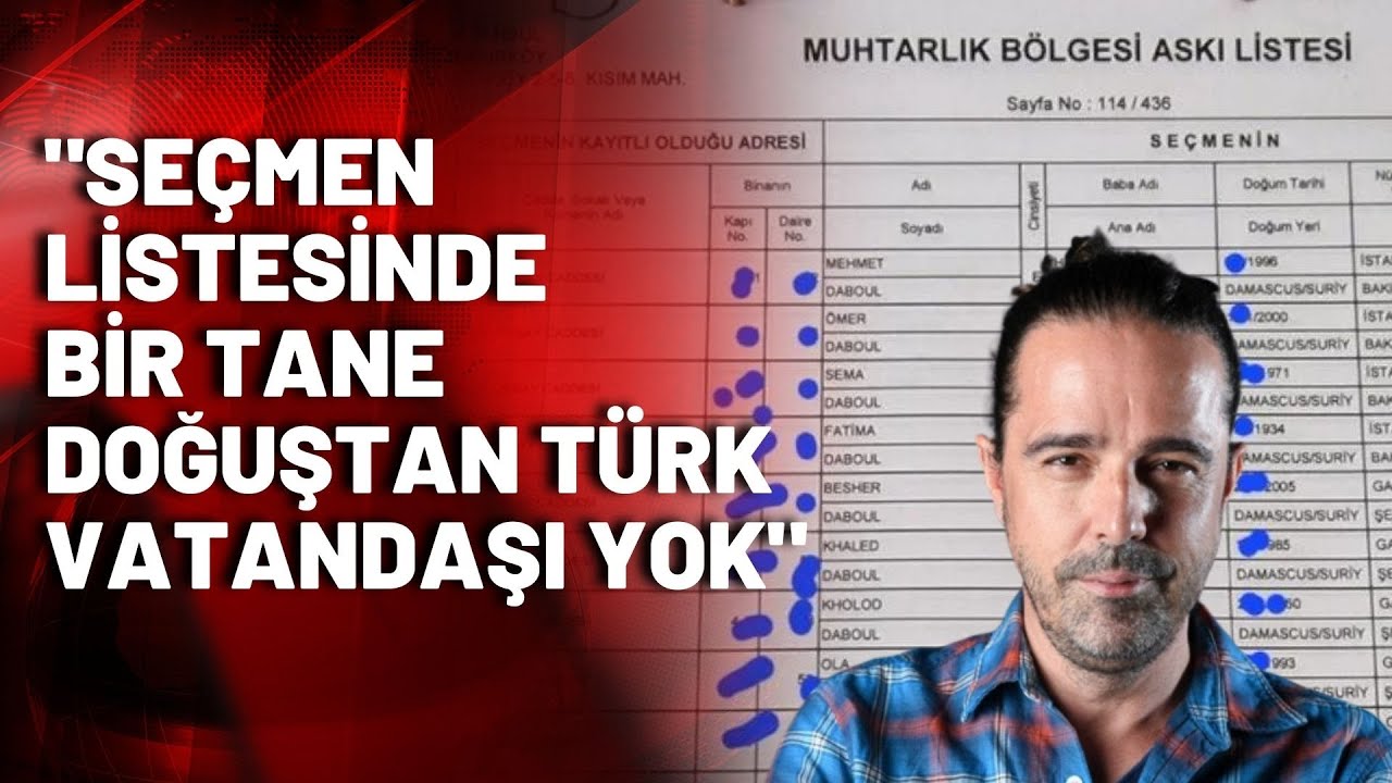 Timur Soykan: Seçmen listesinde bir tane doğuştan Türk vatandaşı yok